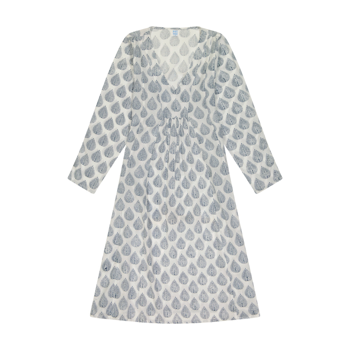 Women's "Le Reve" St Barth Caftan Navy Leaf – Mer St. Barth