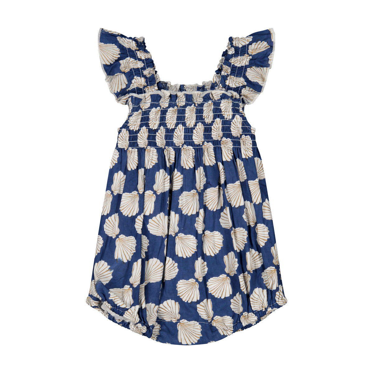 Leila Baby Romper Shell Beach Navy – Mer St. Barth